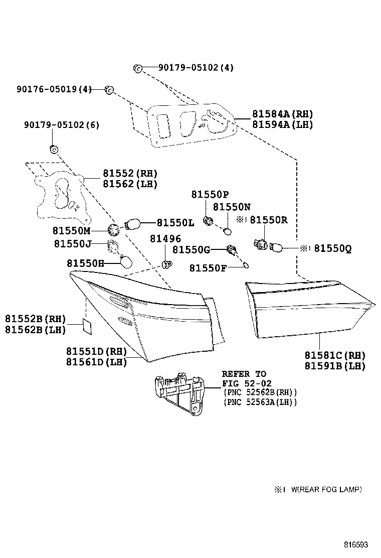 TOYOTA COROLLANDE180L-DEFDXW - ELECTRICAL - REAR COMBINATION LAMP ...