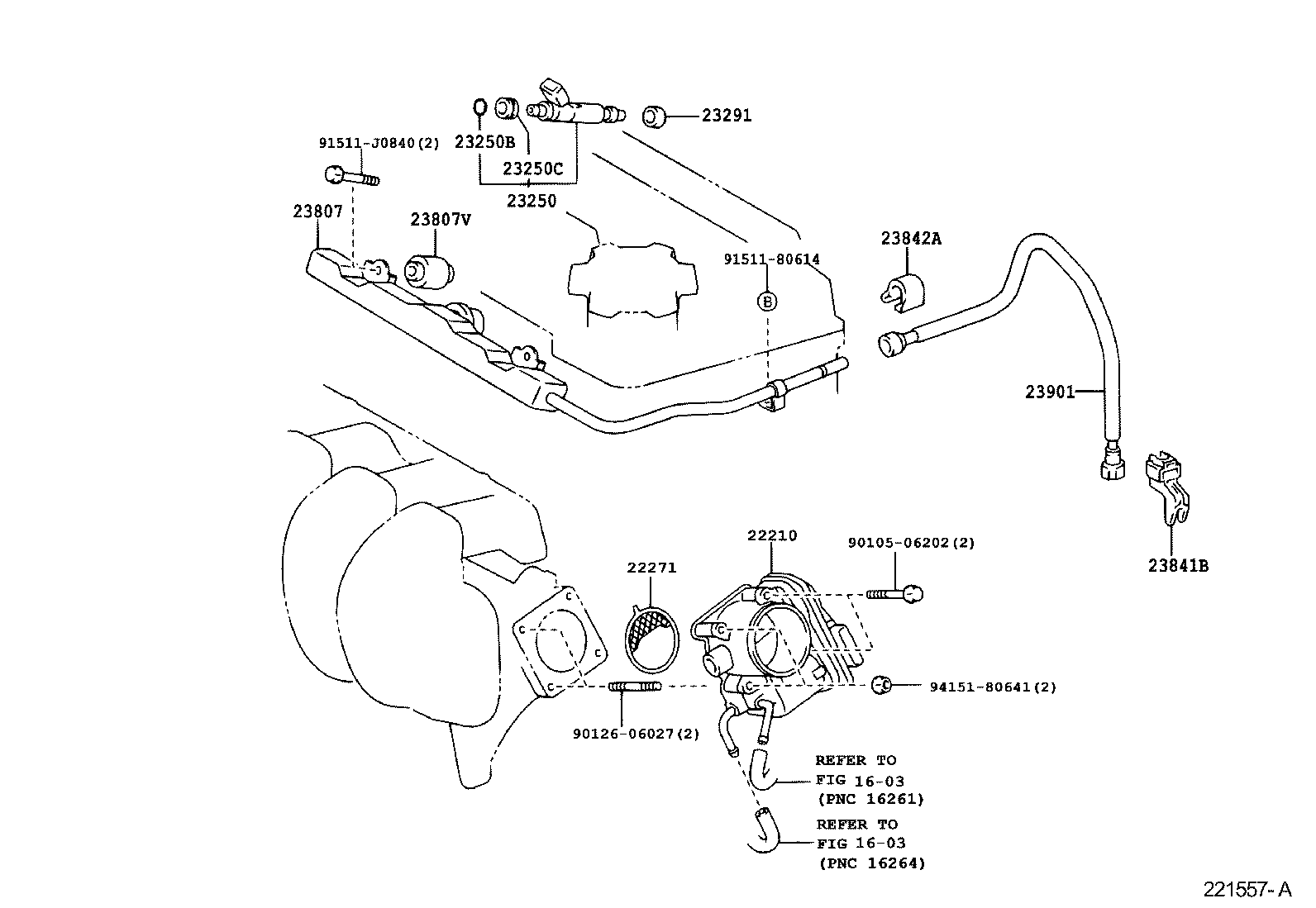 TOYOTA COROLLA SED WG JPPZZE121L-AEMNKW - TOOL-ENGINE-FUEL - FUEL ...