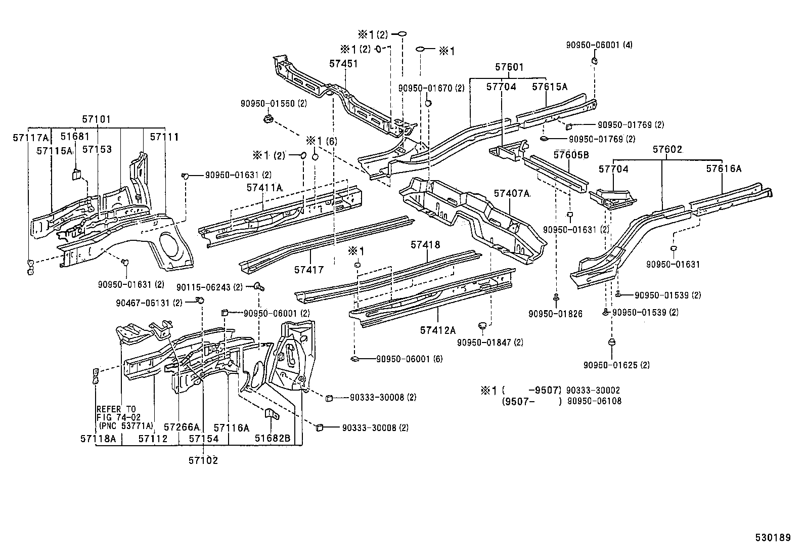 TOYOTA COROLLA SED WGEE101L-AEMDKW - BODY - FLOOR SIDE MEMBER | Japan ...