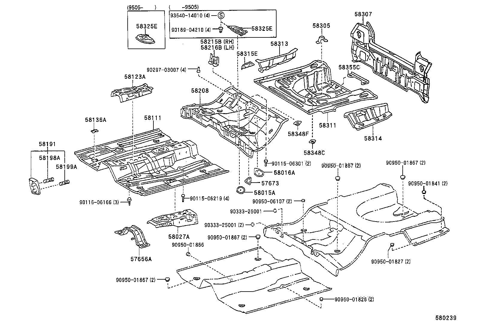 TOYOTA COROLLA SED WGEE101L-AEMDKW - BODY - FLOOR PAN LOWER BACK PANEL ...