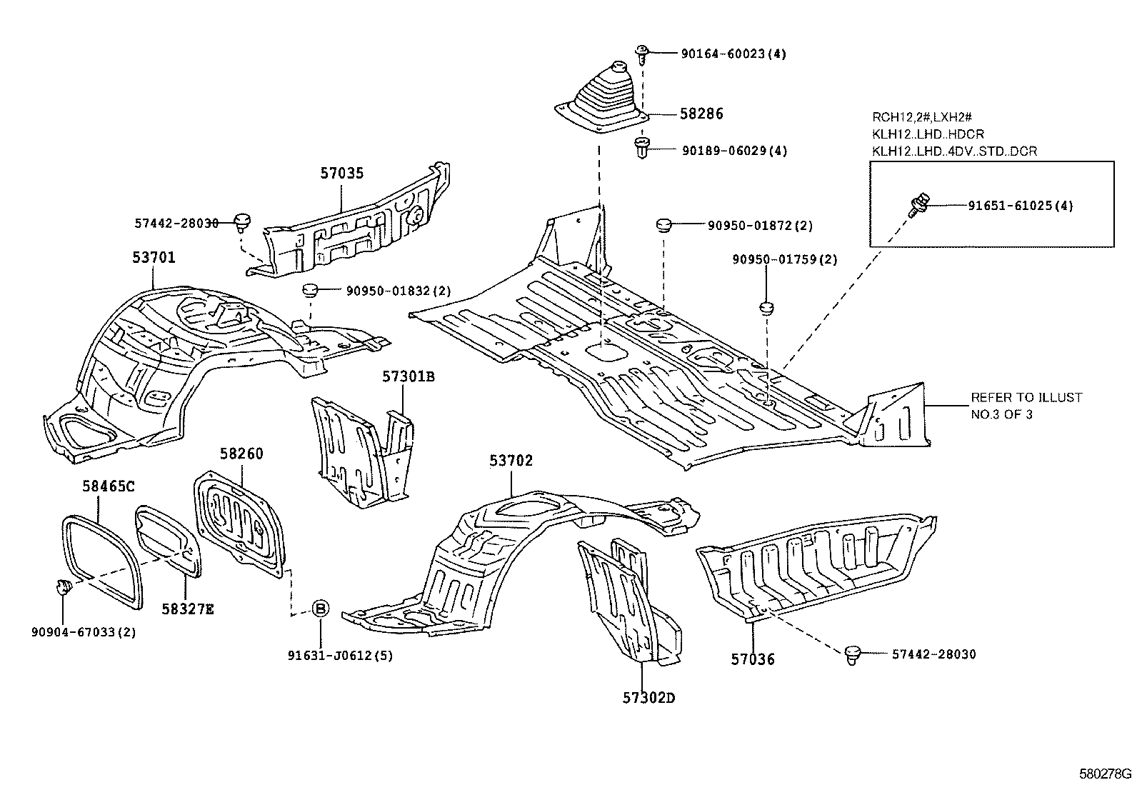 TOYOTA HIACE HIACE S B VKLH22L-RBMRYW - BODY - FRONT FLOOR PANEL FRONT ...
