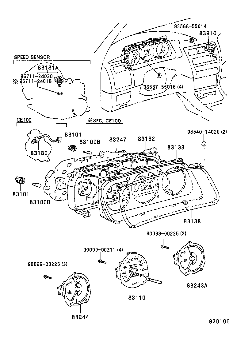 TOYOTA COROLLA HB LBCE100L-AGMDSW - ELECTRICAL - METER | Japan Parts EU