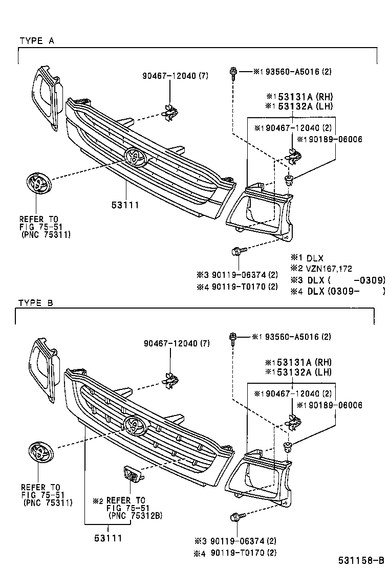 TOYOTA HILUXLN166R-TRMDS - BODY - RADIATOR GRILLE | Japan Parts EU