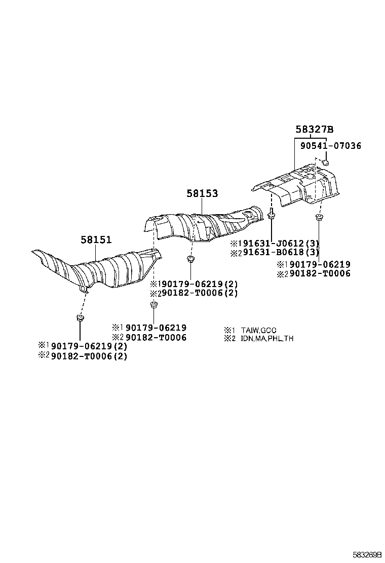 TOYOTA COROLLA ALTISZZE141R-GEPDKT - BODY - FLOOR INSULATOR | Japan ...