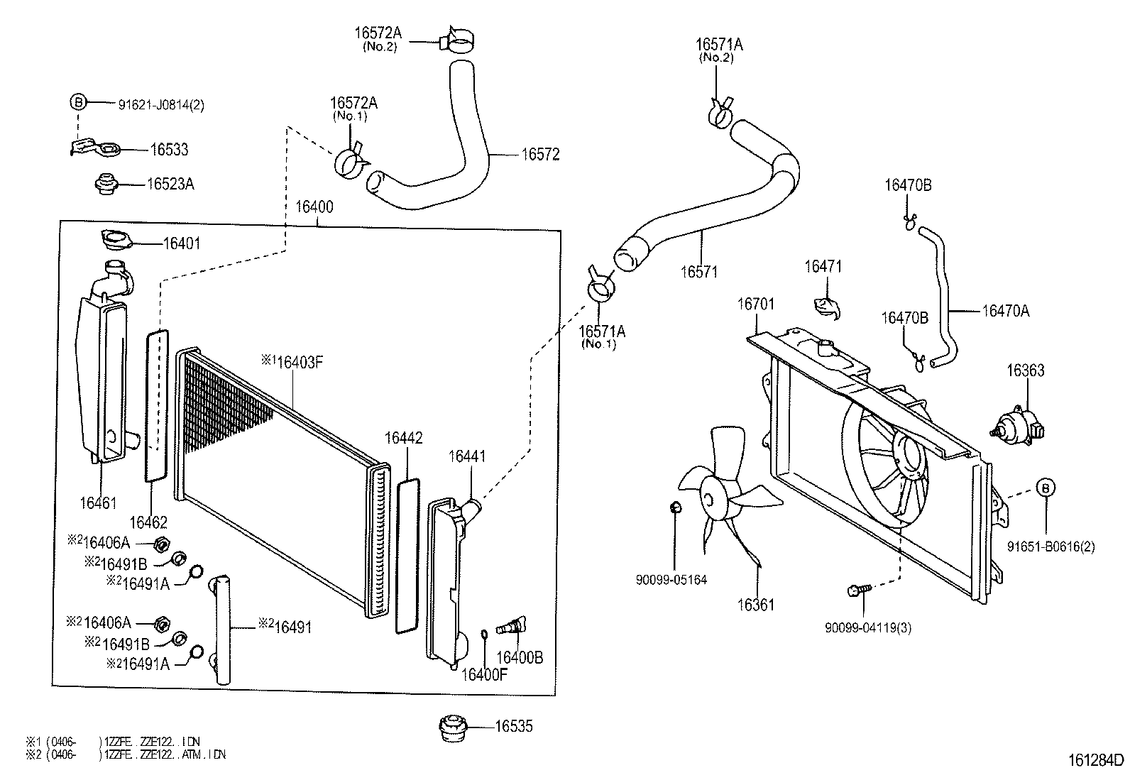 TOYOTA COROLLA ASIA INDIAZZE122L-GEPGKR - TOOL-ENGINE-FUEL - RADIATOR ...