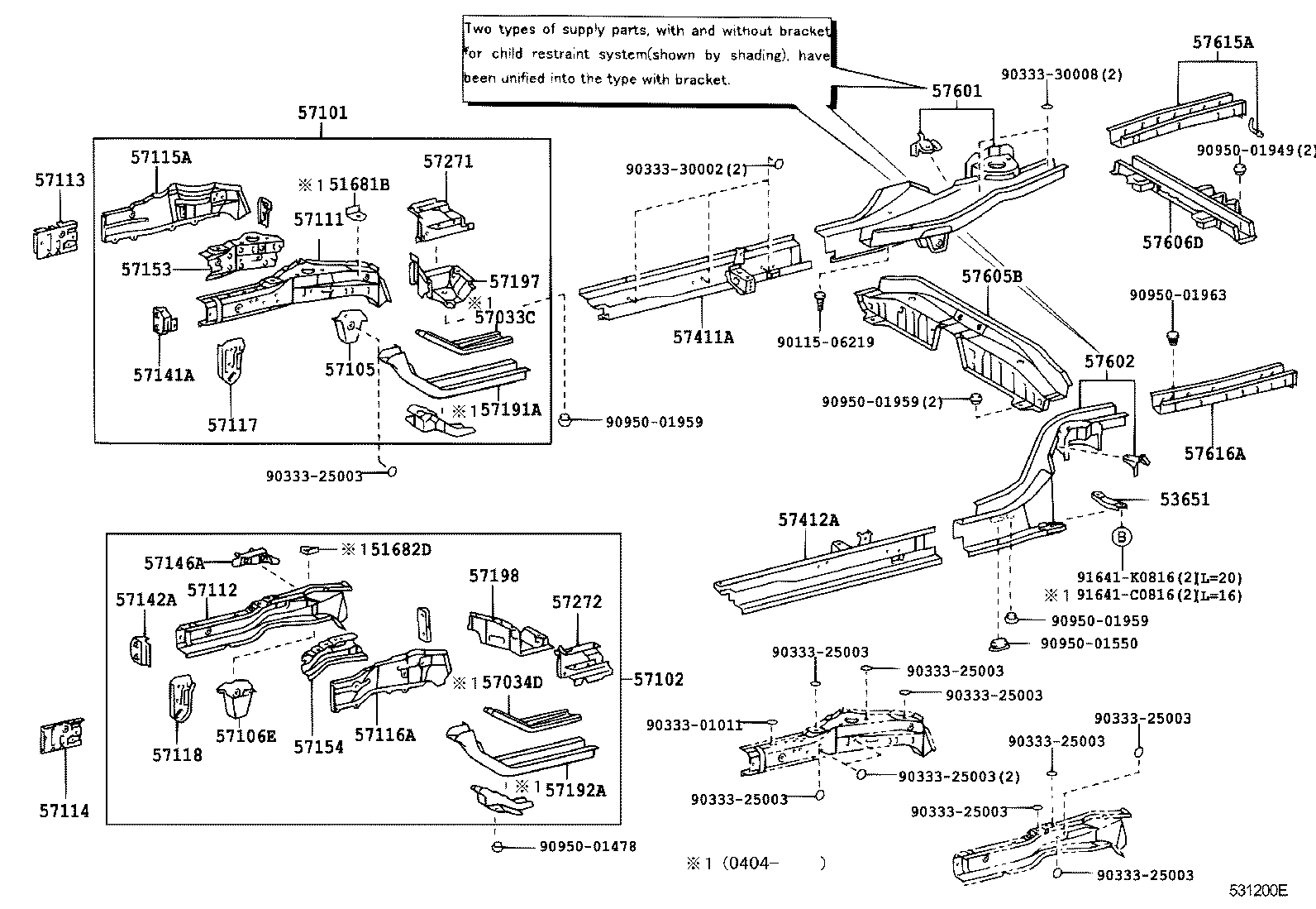 TOYOTA COROLLA 5DZZE122R-AHPDKQ - BODY - FLOOR SIDE MEMBER | Japan Parts EU