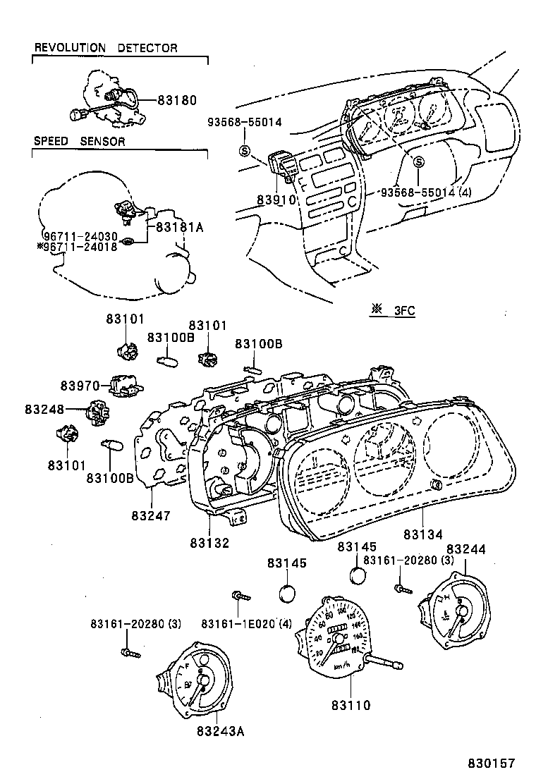 TOYOTA COROLLA SED CP WGAE101R-AEPNK - ELECTRICAL - METER | Japan Parts EU