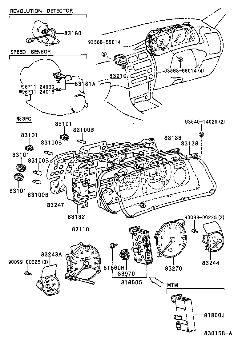 TOYOTA COROLLA SED CP WGAE101R-AEPNK - ELECTRICAL - METER | Japan Parts EU