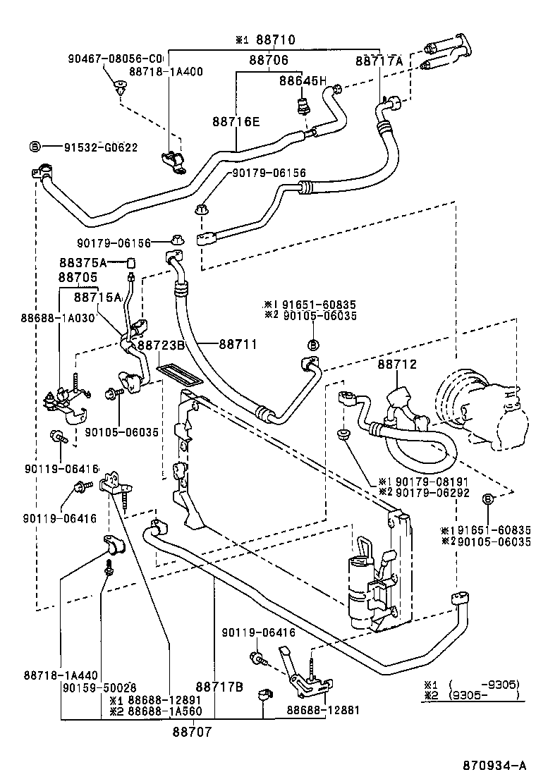 TOYOTA COROLLA SED CP WGAE101R-AEPNK - ELECTRICAL - HEATING AIR ...