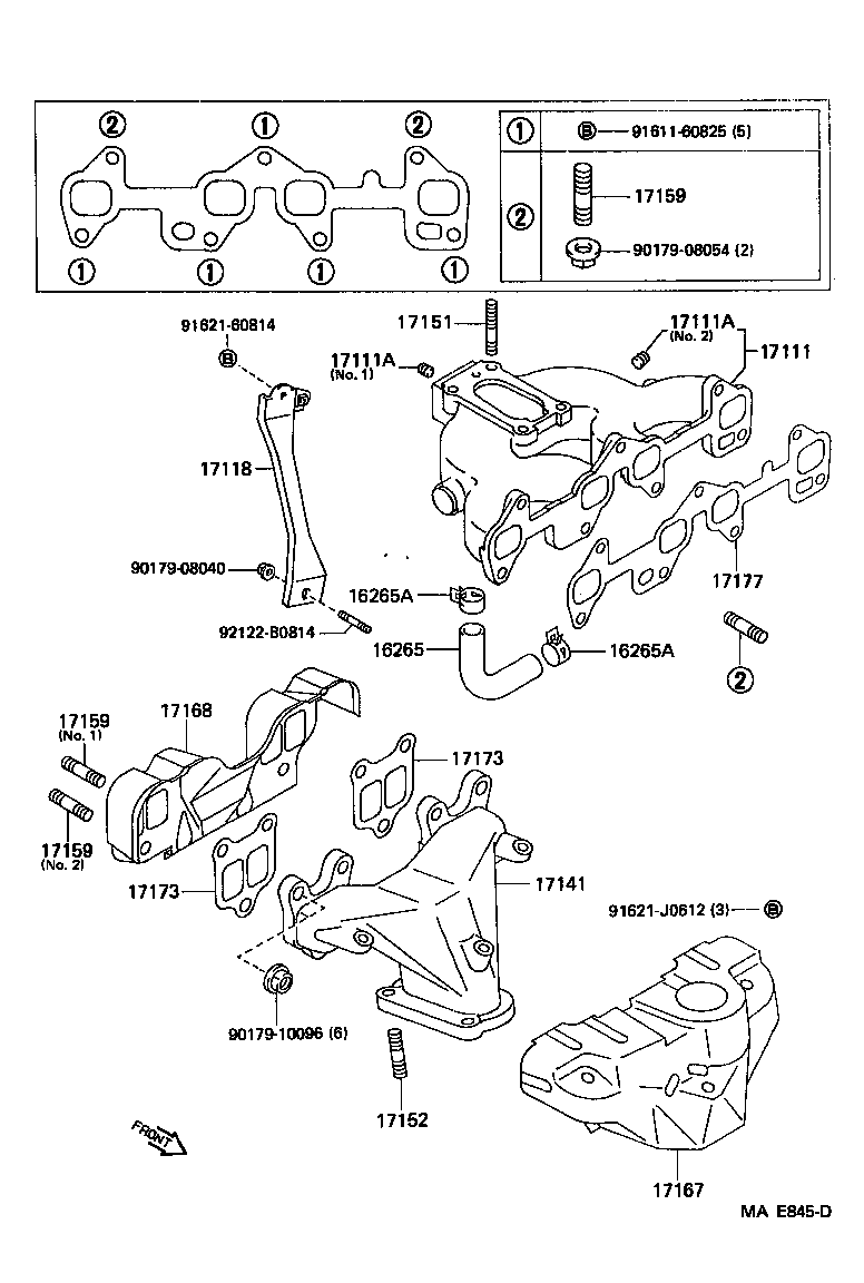 TOYOTA COROLLA SED CP WGEE100R-AEKRS - TOOL-ENGINE-FUEL - MANIFOLD ...
