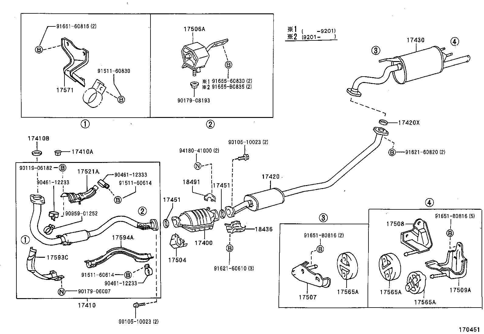 TOYOTA COROLLAEE107V-BXMNS - TOOL-ENGINE-FUEL - EXHAUST PIPE | Japan ...