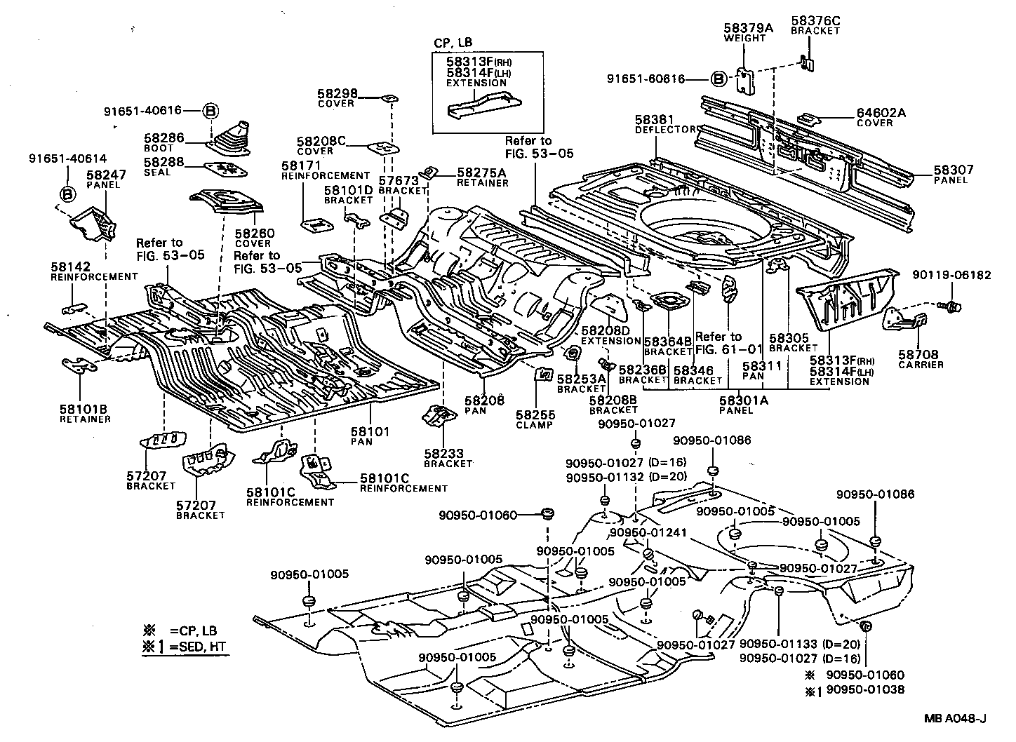 TOYOTA COROLLAKE70-ESKDS - BODY - FLOOR PAN LOWER BACK PANEL | Japan ...