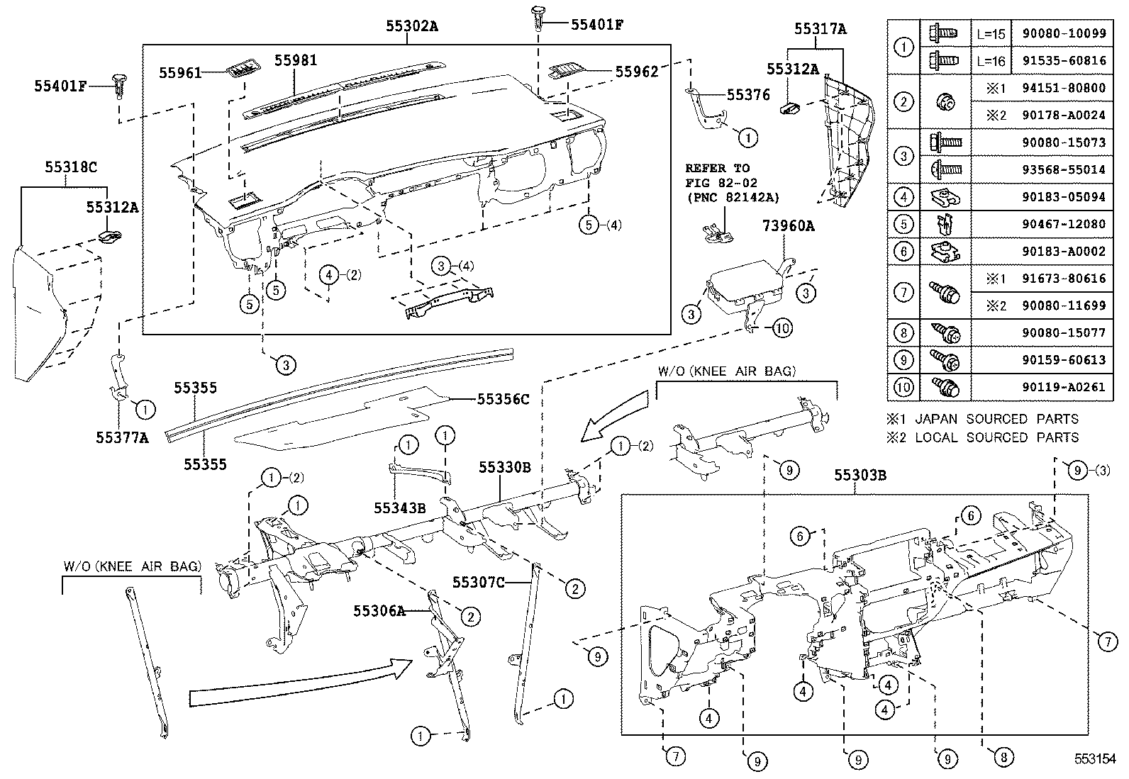 TOYOTA COROLLAZRE172L-DEPDKJ - BODY - INSTRUMENT PANEL GLOVE ...