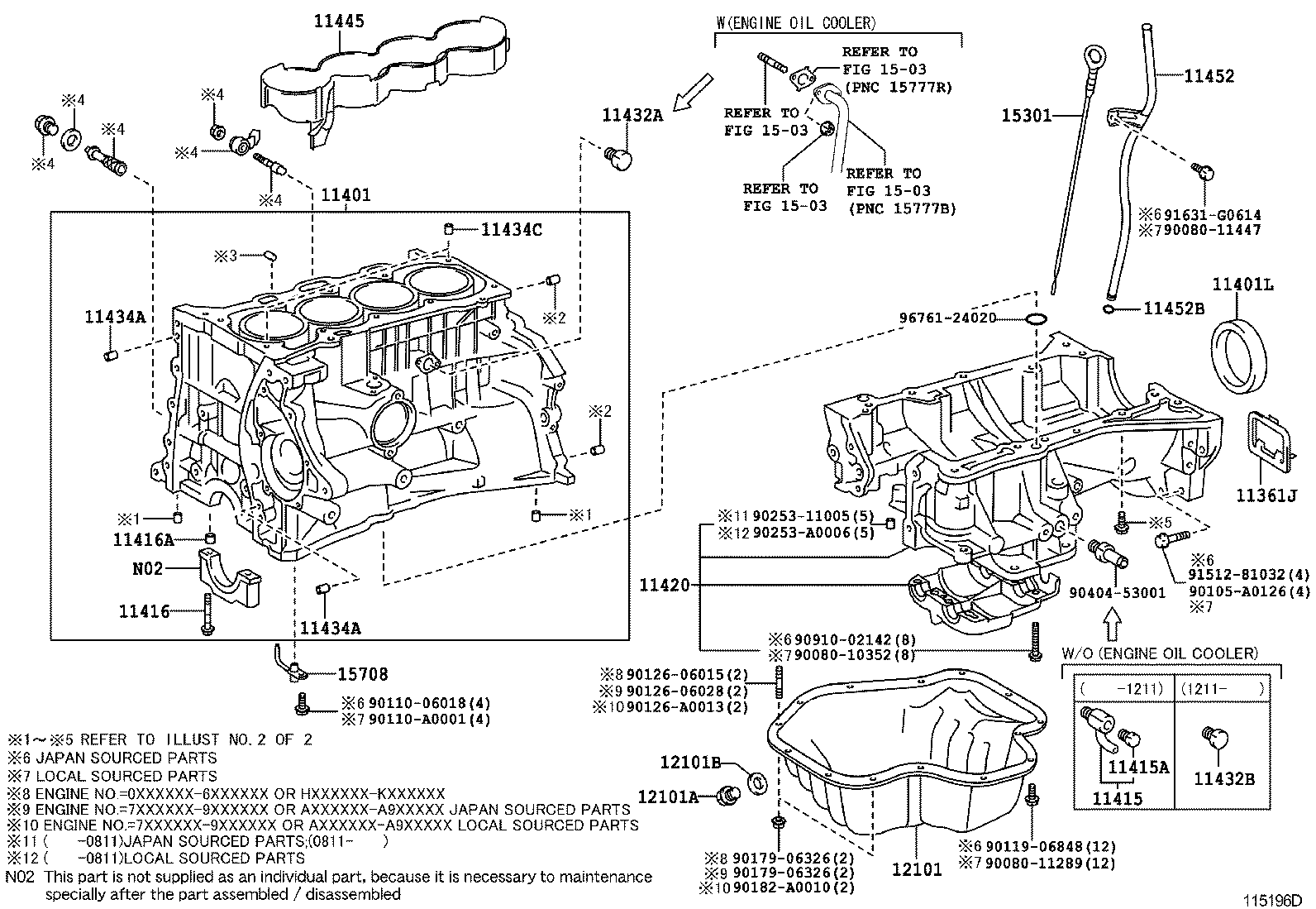 TOYOTA COROLLA NAPAZE141L-DEASKA - TOOL-ENGINE-FUEL - CYLINDER BLOCK ...