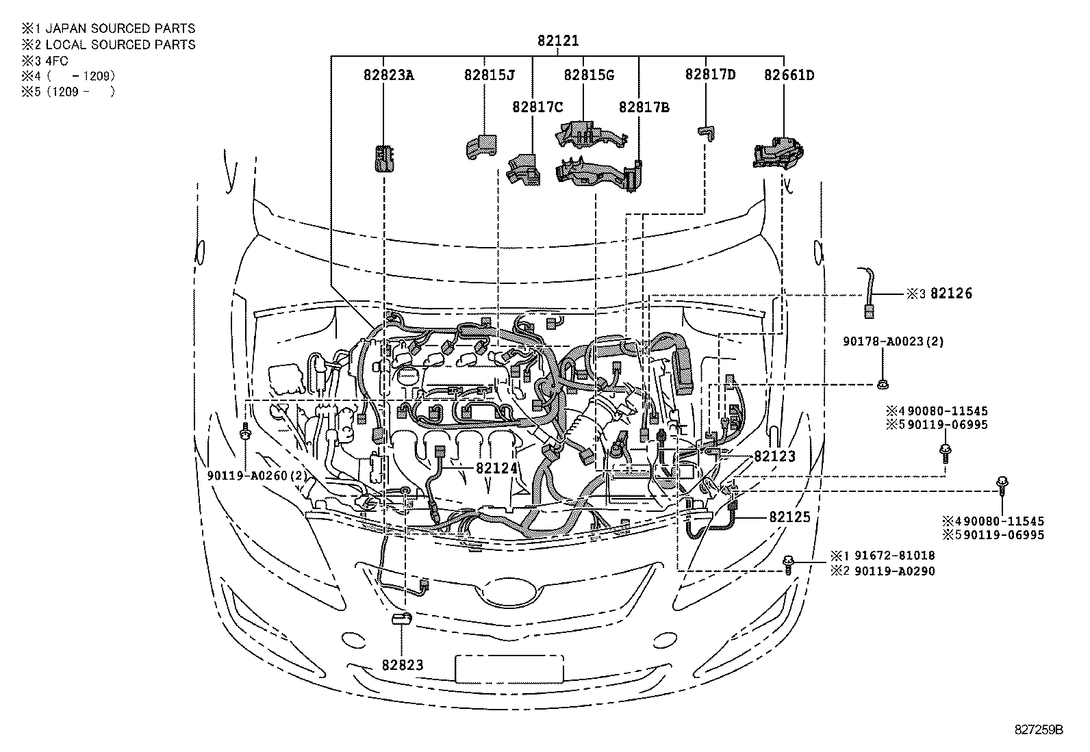 TOYOTA COROLLA NAPZRE142L-DEMDKA - ELECTRICAL - WIRING CLAMP | Japan ...