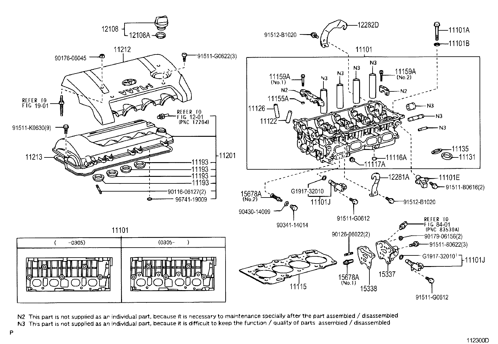 TOYOTA COROLLA MATRIX NAPZZE131L-DEFSFA - TOOL-ENGINE-FUEL - CYLINDER ...