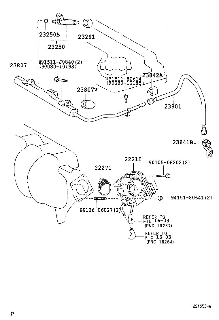 TOYOTA COROLLA MATRIX NAPZZE130L-DEMDKA - TOOL-ENGINE-FUEL - FUEL ...