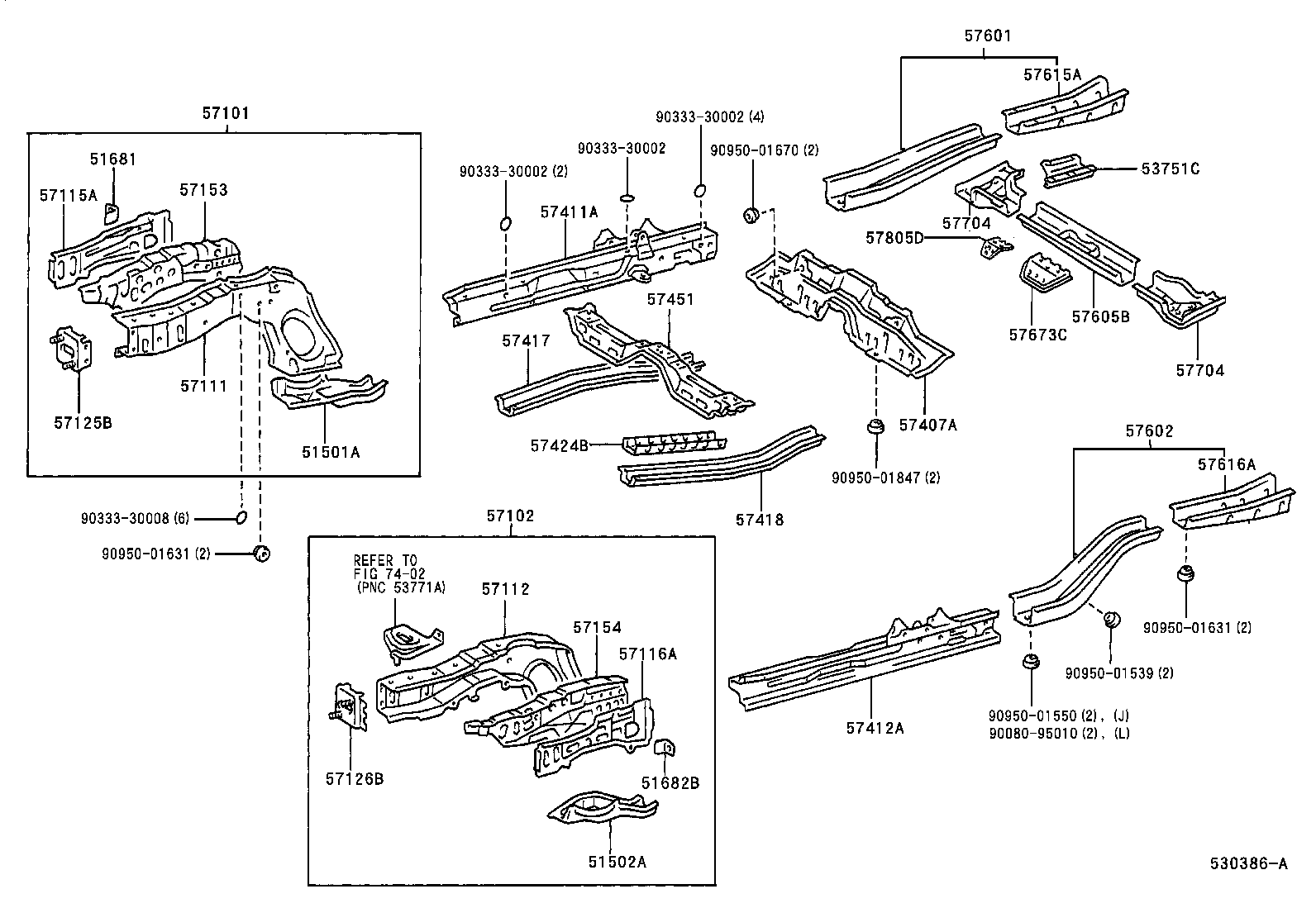 TOYOTA COROLLA NAP SEDZZE110L-DEHRKA - BODY - FLOOR SIDE MEMBER | Japan ...