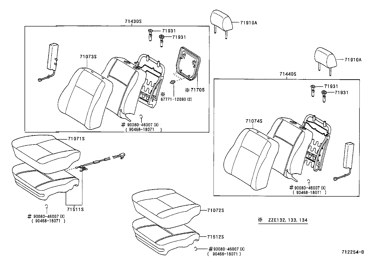 TOYOTA COROLLA MATRIX NAPZZE130L-DEPDKA - BODY - FRONT SEAT SEAT TRACK ...