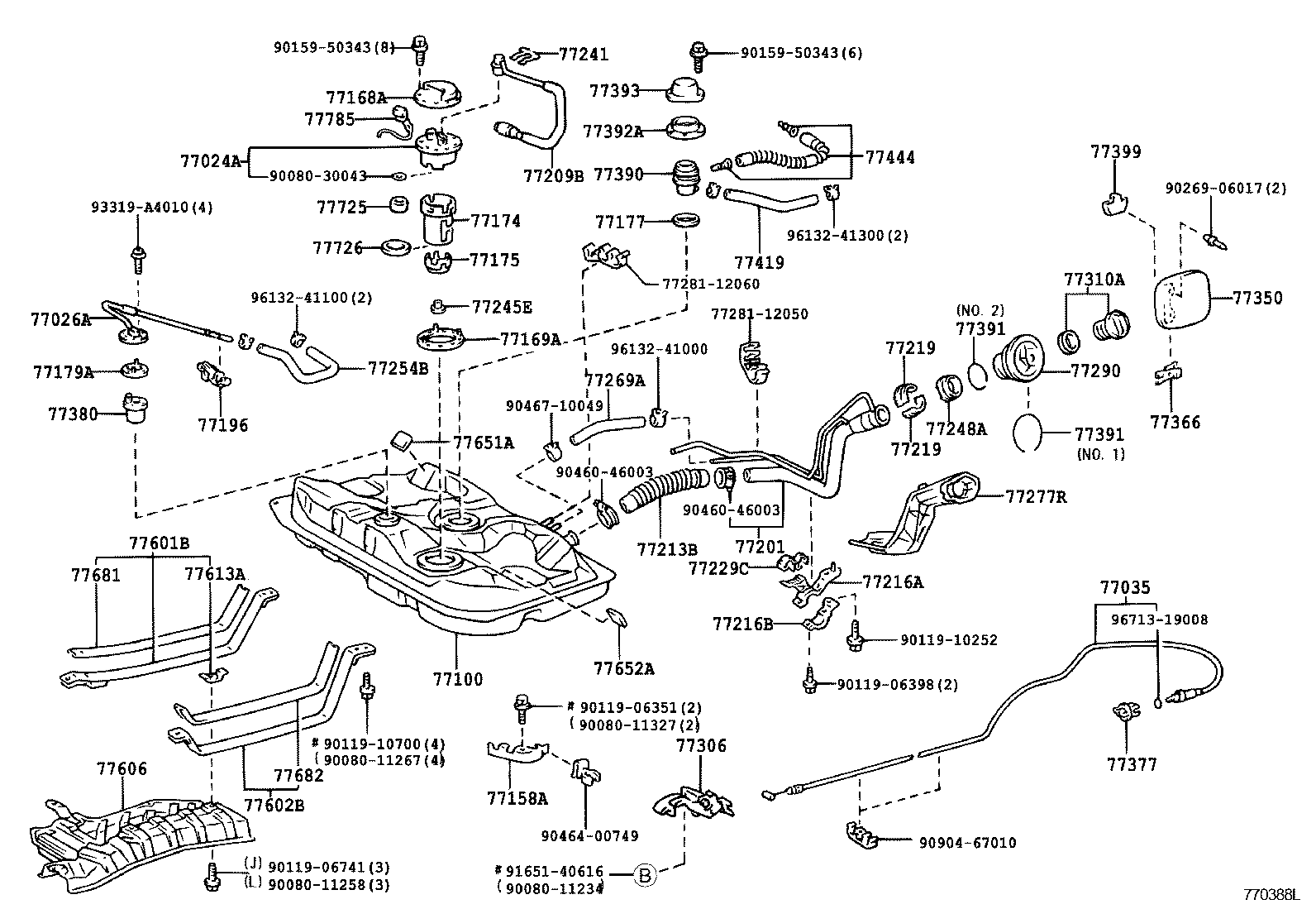 TOYOTA COROLLA NAP SEDZZE110L-DEHRKA - BODY - FUEL TANK TUBE | Japan ...