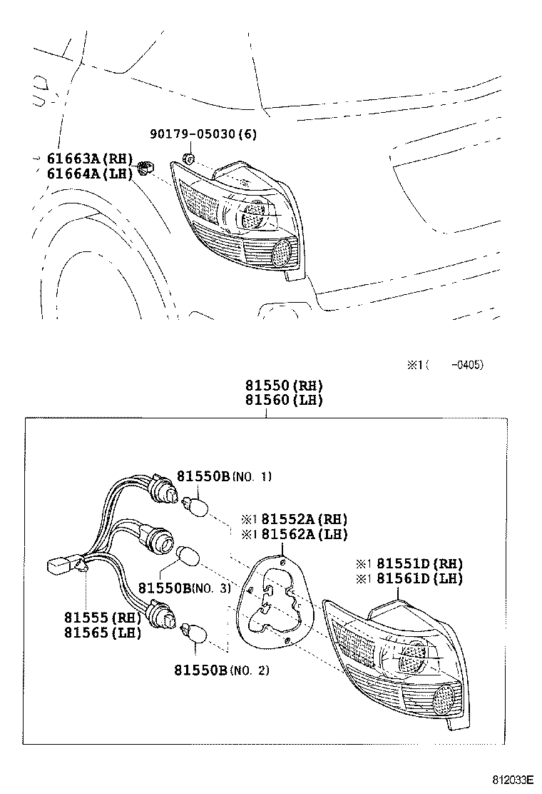 TOYOTA COROLLA MATRIX NAPZZE132L-DHPNKA - ELECTRICAL - REAR COMBINATION ...