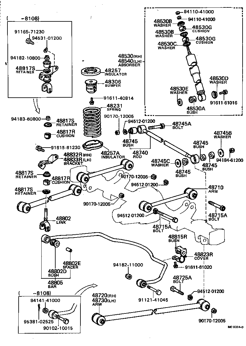 TOYOTA COROLLATE72L-ECKDCA - POWERTRAIN-CHASSIS - REAR SPRING SHOCK ...